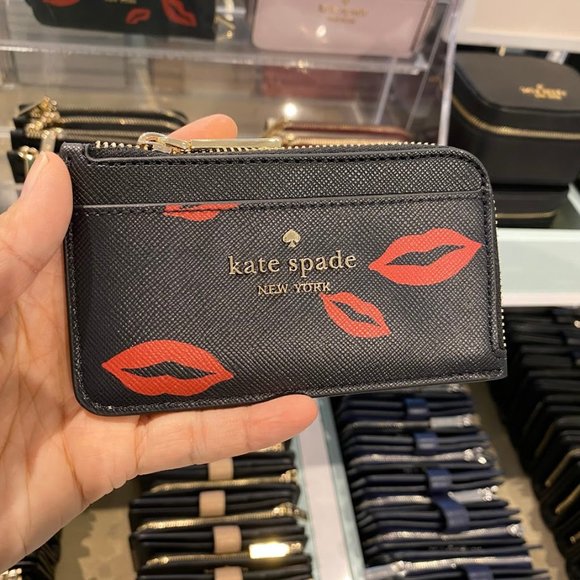 kate spade | Accessories | Kate Spade Top Zip Card Holder Kf35 Lip ...